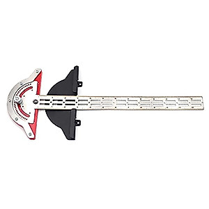 HTTMT- 13" Woodworker Edge Ruler 0-70°Adjustable Protractor Angle Finder Two Arm Carpentry Ruler Measure Layout Tool [P/N: ET-TOOL041-15-RAW]…