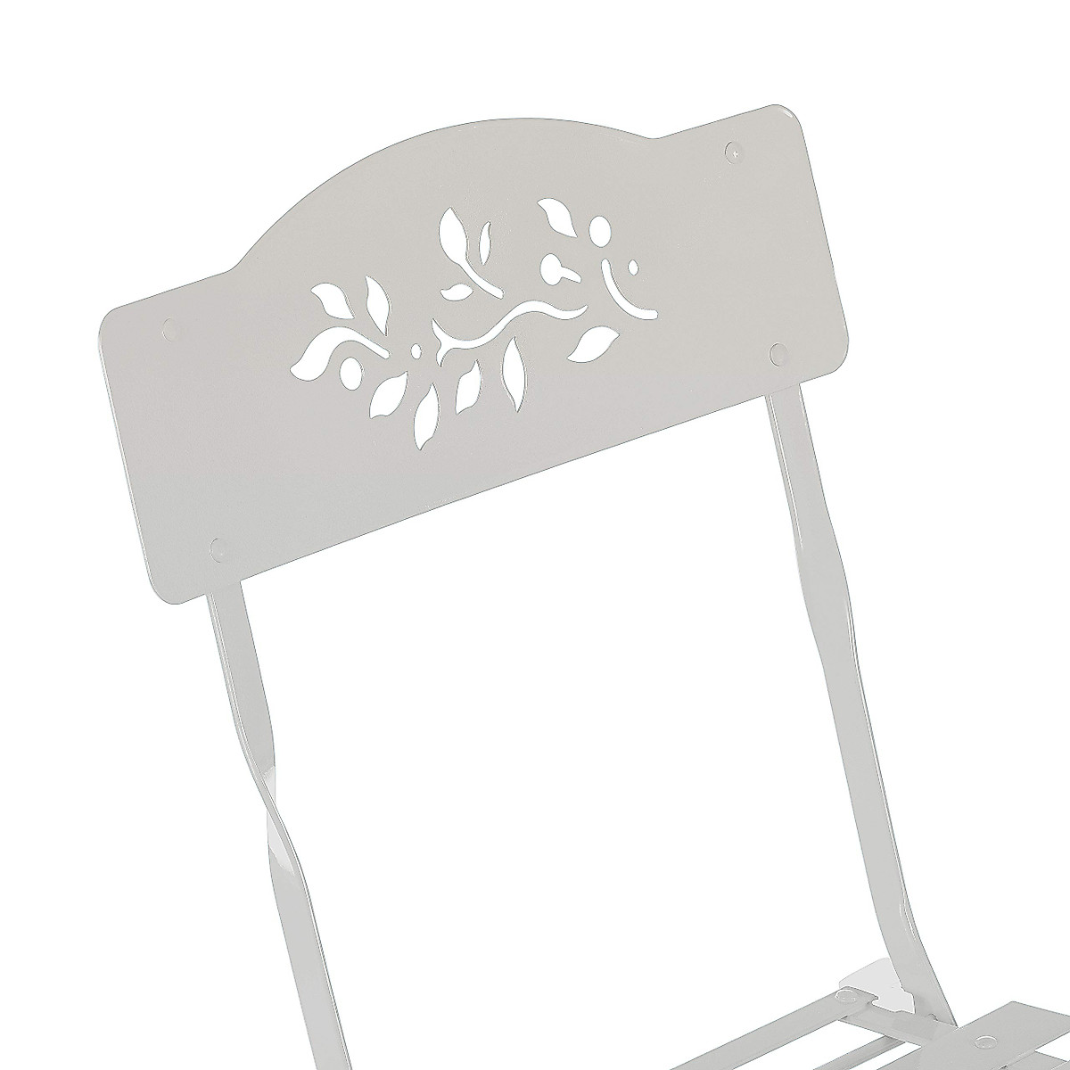 Alpine Corporation MSY100A-WT Alpine Bistro Set, Table: 24" L x 24" W x 28" H Chair: 17" L 18" W x 33" H, White