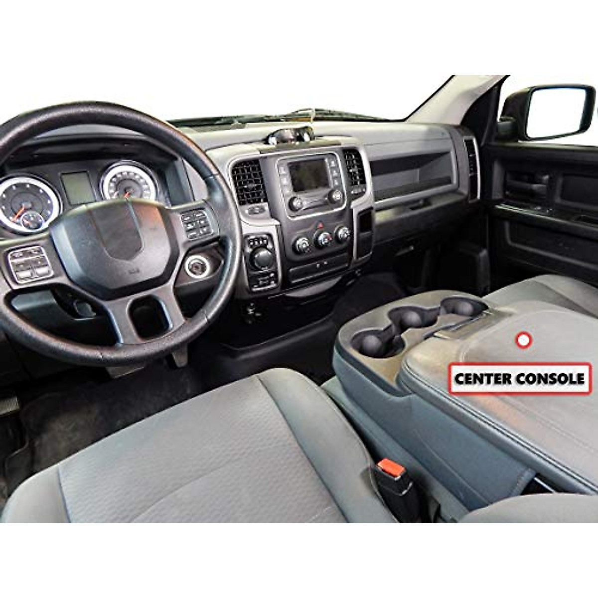 Red Hound Auto Center Console Organizer System Vehicle Insert Compatible with Dodge Ram 1500 2500 3500 2013 2014 2015 2016 2017 2018 Black Anti-Rattle Only FITS FOLD Down Console Seat