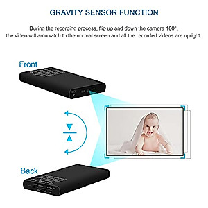 Newwings Hidden Camera, 1080P 10,000mAh Mini Spy Camera Power Bank Portable Nanny Cam Mini Video Recorder Home Security Camera with Gravity Sensor Motion Detection Night Vision