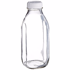 Libbey Glass Milk Bottle with Lid - 33.5 oz