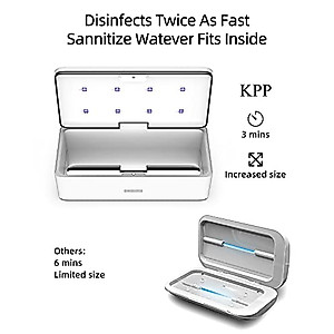 UV Light Sanitizer, Phone Sanitizer UV Box | UV Sterilizer Box for Smartphone | Clinically Proven Kills Germs Viruses & Bacteria UV-C Light Disinfector 2021 New Gift for Family Men