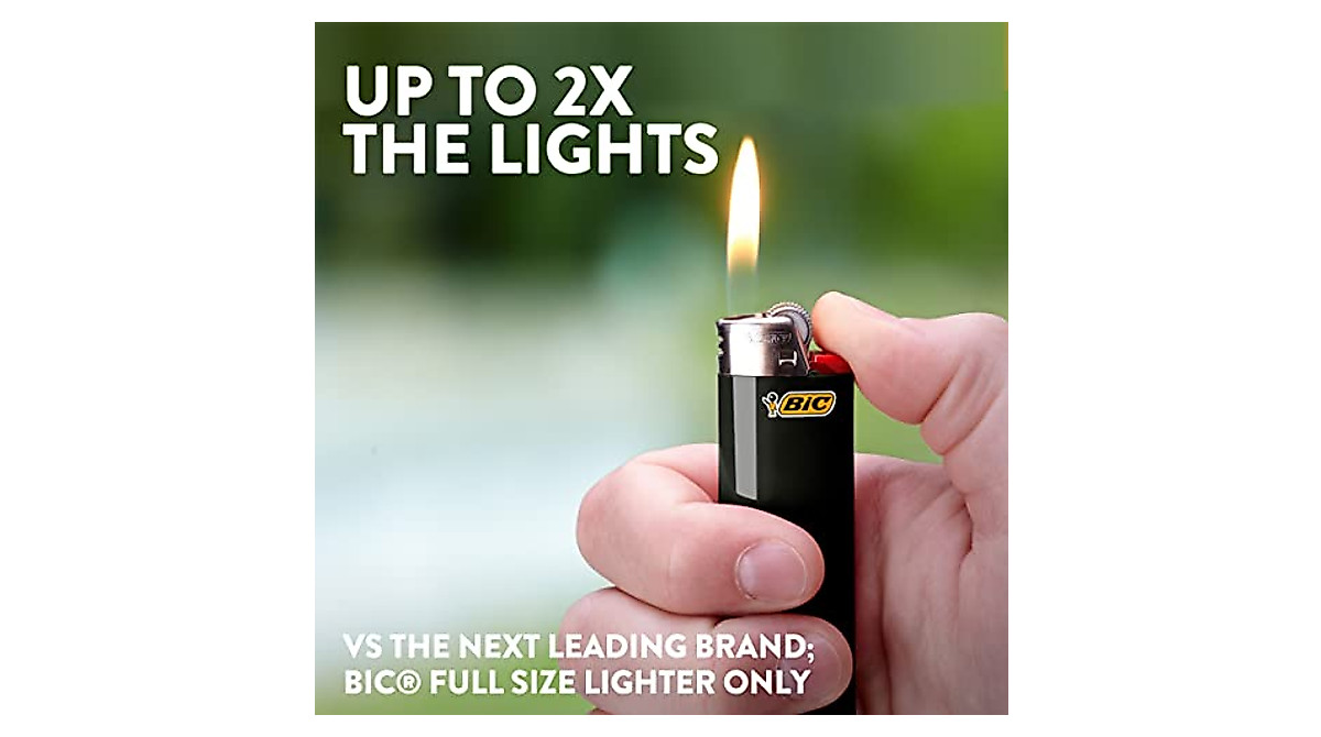 BIC Pocket Lighter - Good Vibes Collection 8-Pack for Safely Lighting