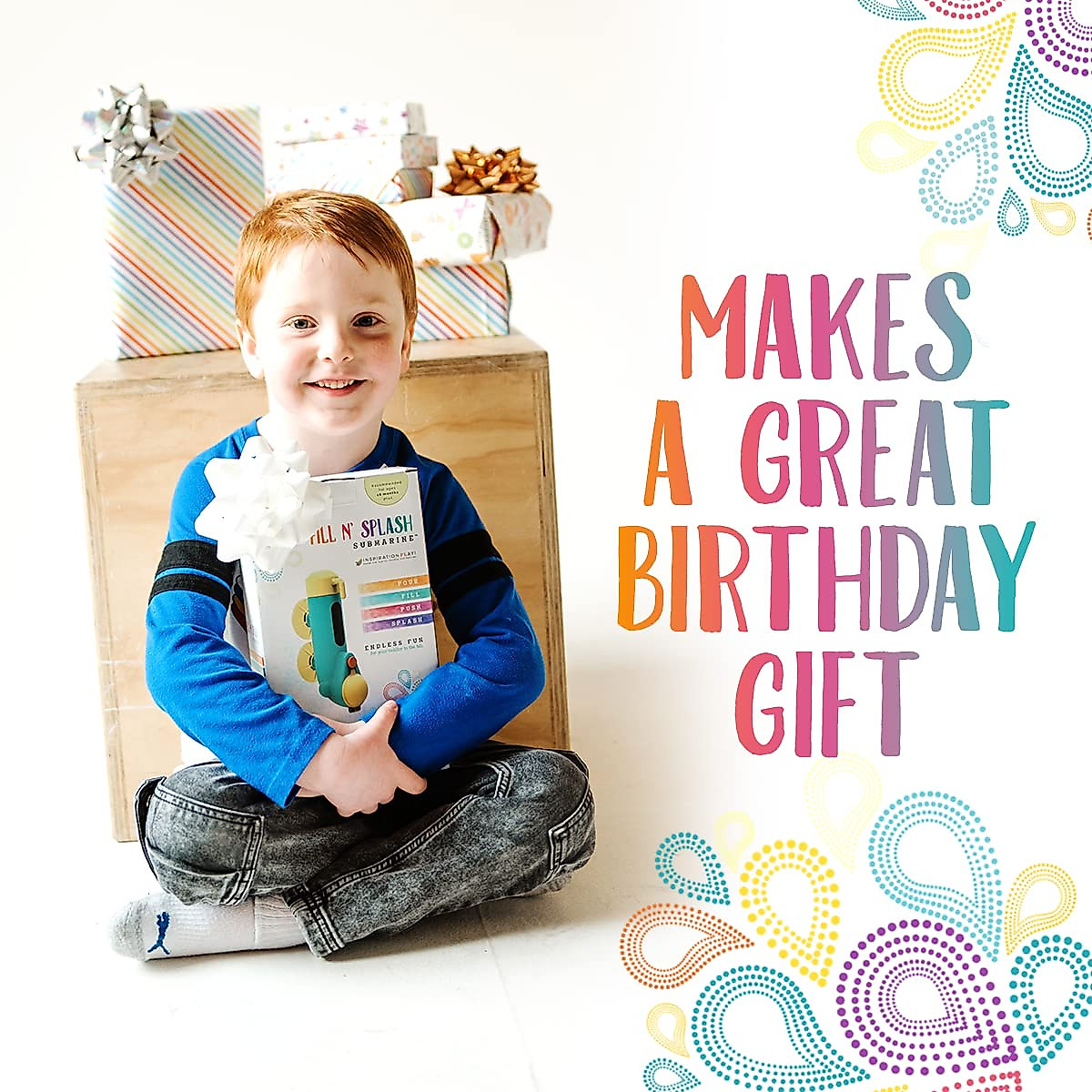 Fill N' Splash Submarine Bath Toy - Bath Toys for Toddlers 1-3 - 4 - 5 Years Old Bath Tub Toys for Boys & Girls - Toddler Bath Toys - Bathtub Toys - Baby Bath Toys - Perfect for Toddler Bath