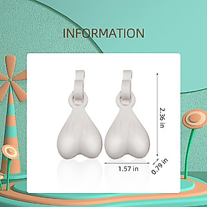 2 Pack Shoe Nuts Balls Charm Balls,Distinctive Funny Shoe Accessories Birthday gift for Friends (white)