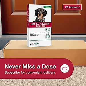 K9 Advantix Flea, Tick & Mosquito Prevention for Dogs 4-10 lbs. | Flea Drops for Small Dogs | Apply Monthly | 2 Treatments