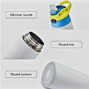 12oz "NOTHING WRONG IN DOING GOOD" Glow in the Dark, Wide Mouth Color changing Water Bottle for Kids (Blue)