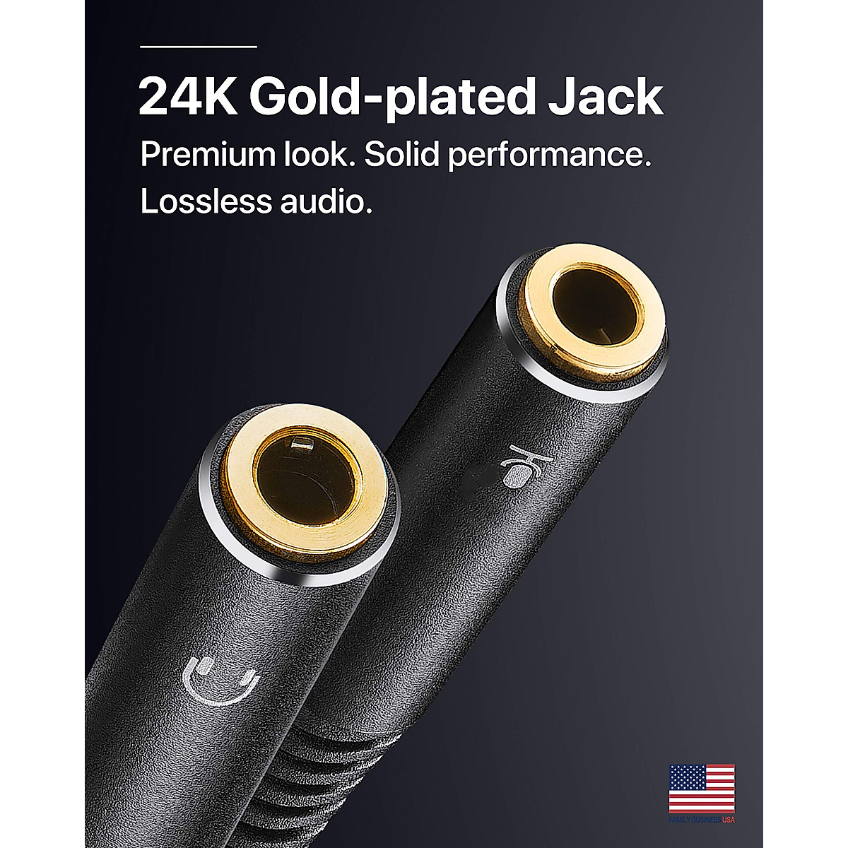 KEPULU USB Sound Card Audio Adapter, ProAudioLine [Strong-Braided 24-Bit 96KHz Chip ] USB Headset Headphone Microphone Adapter, External USB to 3.5mm TRS 3-Pin Mic/Audio Splitter Jack, Stereo Sound