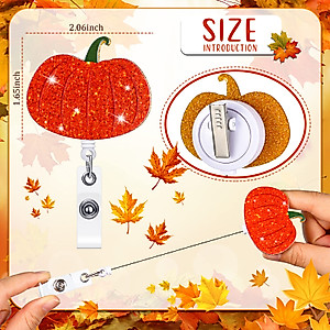 9 Pieces Christmas Badge Reel Holder Retractable Nurse Badge Reel Bling Glitter Holiday Badge Reels Cute Acrylic Id Name Badge Holder with Alligator Clip for Office Nurses Doctors