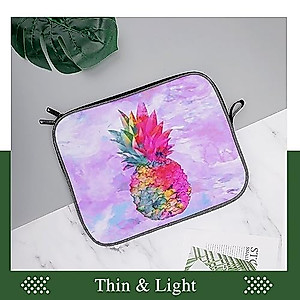 Hawaiian Tropical Neon Pineapple Laptop Sleeve Case Protective Notebook Carrying Bag Travel Briefcase 14inch