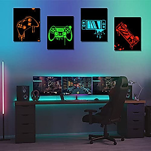 Maxee Boys Room Decor Gaming Posters for Boys Room Bedroom Wall Art Decor Pictures for Bedroom Wall Decor Game Room Decor (Set of 4, 8X10in, UNFRAMED)
