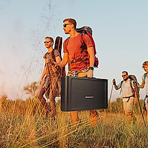 OXAMAFIT Outdoor Retractable Folding Table and 2 Stools Set, Portable Camping Foldable Table Lightweight, 3 Lighting Mode Adjustable Stool for Outdoor Picnic, Beach, Camp, Party.-Green