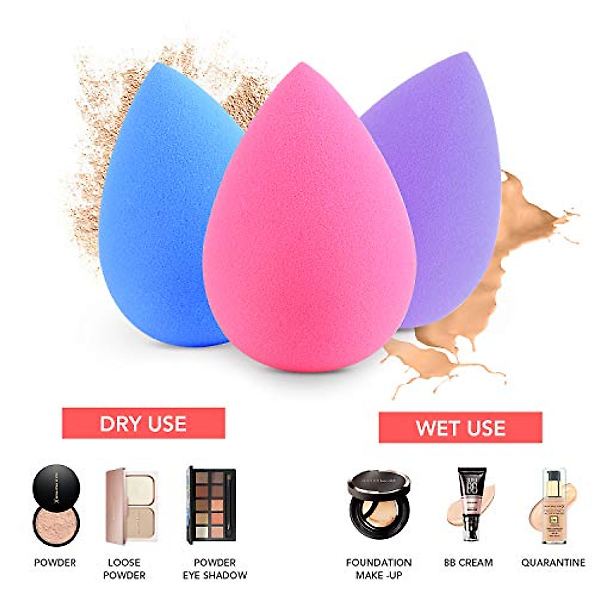 Makeup Travel Case, Makeup Case with DIY Adjustable Divider Cosmetic Train Bag 10.3" Organizer Contain 14pcs Premium Makeup Brushes 3 pcs Makeup Sponge Clear Makeup Bag Women GIft Set