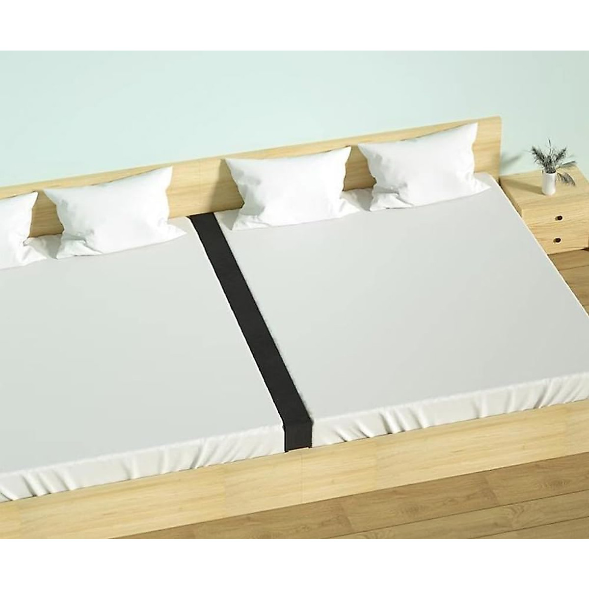 YUURO Custom Size Long High Density Foam,Full Size Bed Gap Filler for Mattress/Headboard,Mattress Extender Twin Bed Connector,Adjustable Cuttable Upholstery Foam (Black,Custom Size)