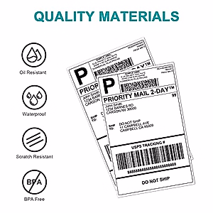 Tordorday USB Thermal Label Printer for Shipping Packages, 4x6 Thermal Labels (2 Rolls)