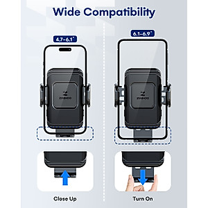 ZeeHoo Wireless Car Charger,15W Fast Charging Auto-Clamping Car Mount,Windshield Dash Air Vent Phone Holder for iPhone 15 14 13 12 Mini 11 Pro Max XS XR