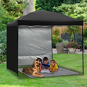 Canopy Sunwall, Instant Tent SideWalls for 10x10 FT Pop Up Canopy, 210D Polyester Waterprooft, 2 Pack Sidewalls Only,Black