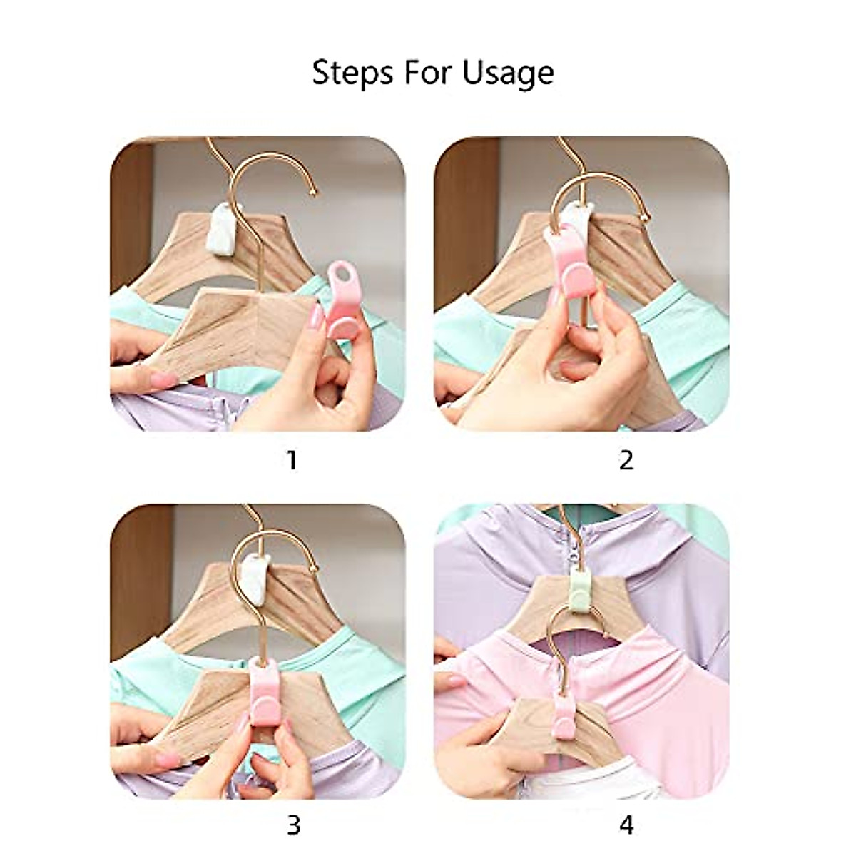 SCRTB Coat Hanger Connection Hook 30 Pcs Clothes Hanger Connector Hooks,Household Space Saving Cascading Connection Hooks for Wardrobe Closet,Mini Cascading Hanger Rack Hooks(WHITE30)