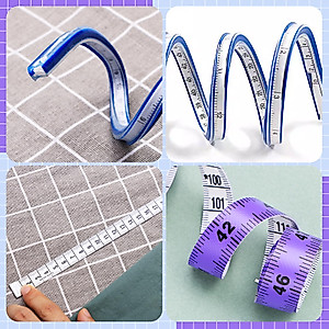 Kollase Flexible Ruler, Curve Ruler 60cm/24in, Sewing Ruler, Curve Ruler for Pattern Making, for Quilting and Sewing with 1 Tape Measure, Quilting Tolls and Supplies