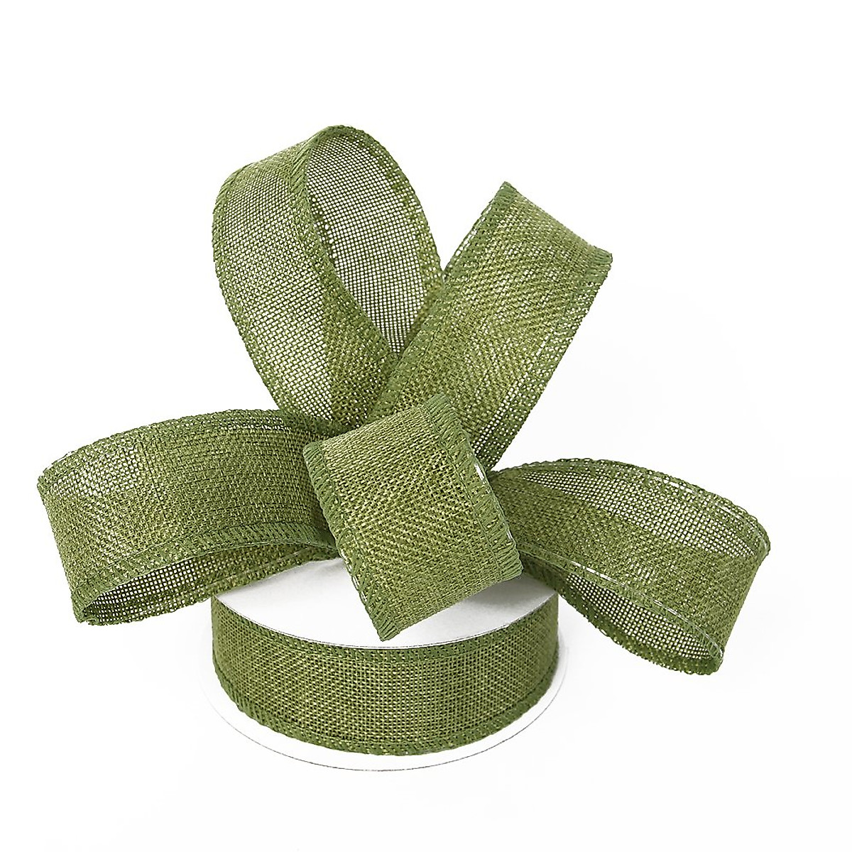 Burlap Ribbon Perfect for Wedding Home Decoration Gift Wrap Bows Made Handmade Art Crafts 1-1/2 Inch X 10 Yard Spool (Green)