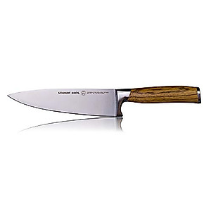 Schmidt Brothers - Zebra Wood, 6" Petit Chef Knife, High-Carbon German Stainless Steel Mulitpurpose Kitchen Cutlery