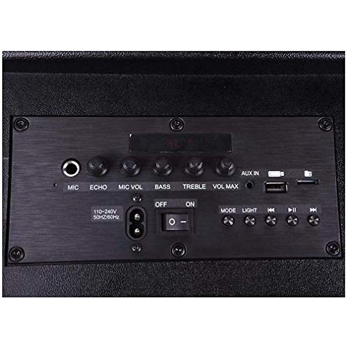 Ridgeway QS-805 Portable Audio Bluetooth - Portable - Woofer Rechargeable Speaker with Long-Lasting Battery USB/FM Radio/AUX in/Mic in/with LED Light - Black