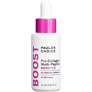 Paula’s Choice Pro-Collagen Multi-Peptide Booster Serum for Wrinkles, Supports Collagen Production with Plumping Hyaluronic Acid & Amino Acids, Fragrance-Free & Paraben-Free, 0.67 Ounces