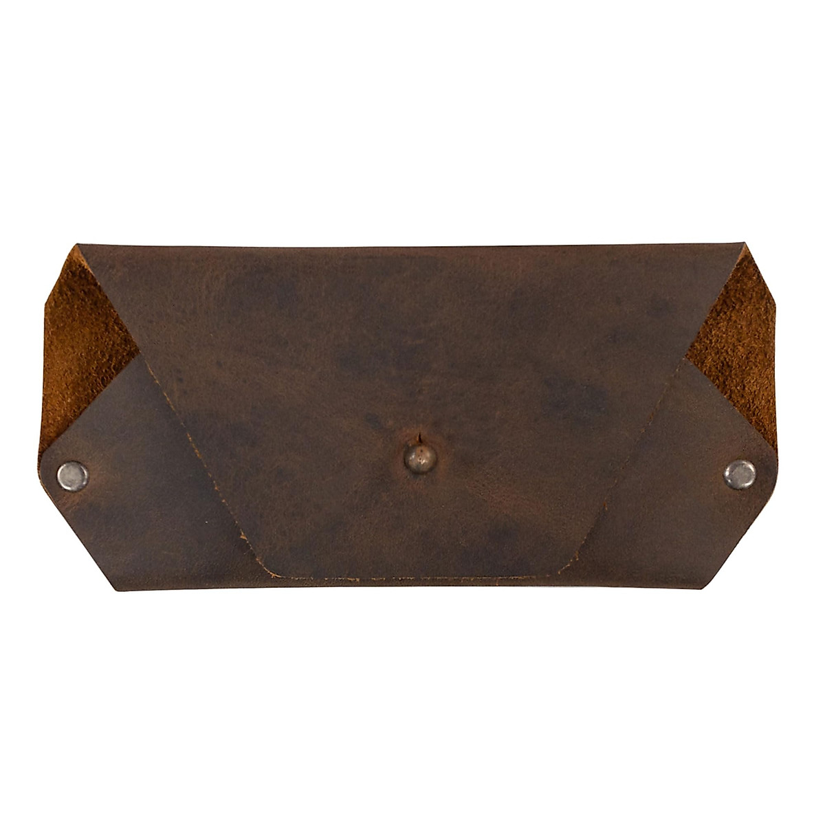 Hide & Drink, Sunglasses Minimalist Sleeve Case Protector, Eyewear Pouch, Great for Outdoors & Traveling, Full Grain Leather, Handmade, Bourbon Brown