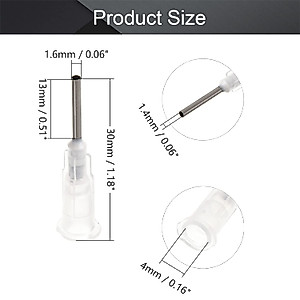 Utoolmart Industrial Dispensing Needle, Industrial Grade Blunt Needle, Stainless Steel Precision Applicator, 17G, Transparent Color, 30pcs