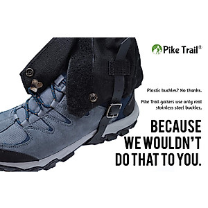 Pike Trail Waterproof Adjustable Leg Gaiters: for Hiking in Mud, Sand, and Snow - Hunting, Mountain Climbing, or Snowshoeing