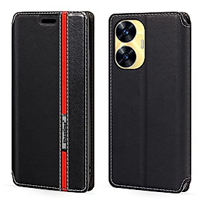 Shantime for Oppo Realme C55 4G Case, Fashion Multicolor Magnetic Closure Leather Flip Case Cover with Card Holder for Oppo Realme Narzo N55 4G (6.72”)