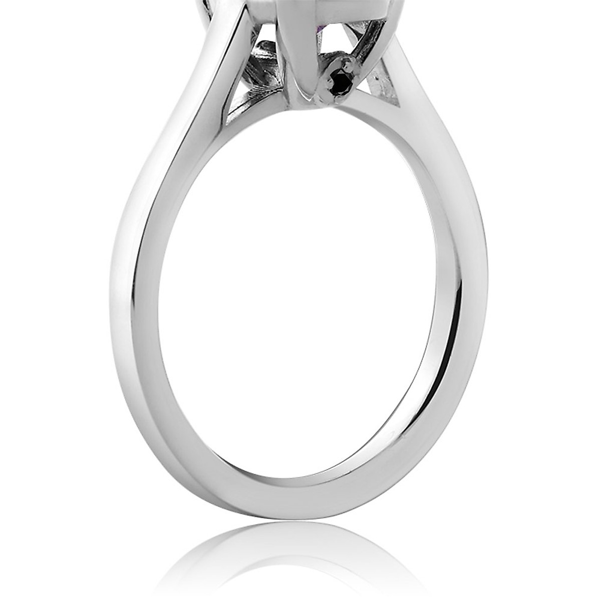 Gem Stone King 925 Sterling Silver Green Peridot and Black Diamond Solitaire Ring For Women (3.03 Cttw, Oval 11X9MM, Gemstone Birthstone, Available In Size 5, 6, 7, 8, 9)