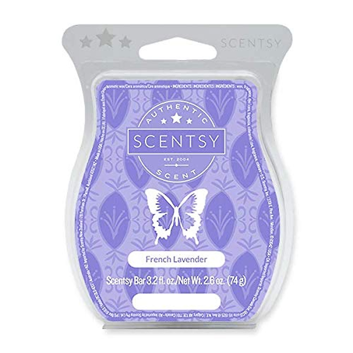 Scentsy French Lavender Bar Wickless Candle Tart Warmer Wax 3.2 Fl Oz, 8 Squares