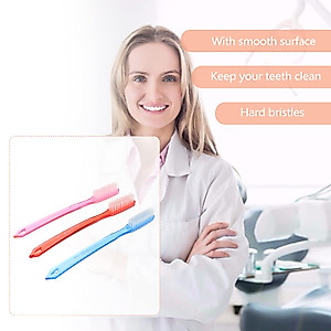 SUPVOX 6pcs Premium Manual Hard Bristles Toothbrush for Adult Teeth Stain Cleaning (Random)