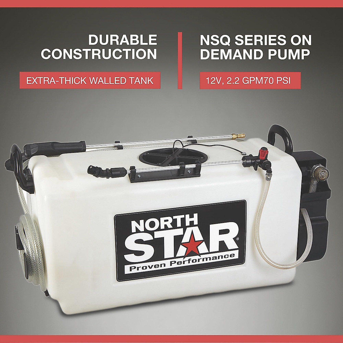 NorthStar ATV Boomless Broadcast and Spot Sprayer - 26-Gallon Capacity, 2.2 GPM, 12 Volts