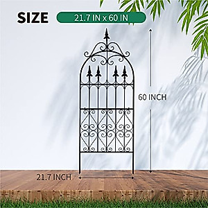 SCENDOR Garden Trellis 60” x 21.7” for Climbing Plants 5FT Metal Iron Wire Vine Flower Trellises for Outdoor Climbing Plants Support