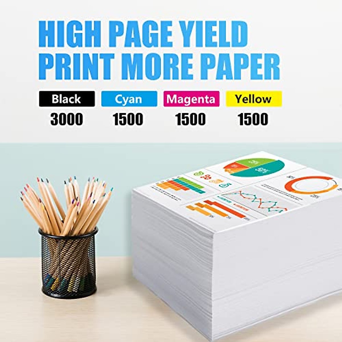 Miss Deer LC3037 Ink Cartridges Compatible Replacement for Brother LC3037 LC3037XXL LC3039, High Yield use with MFC-J6945DW MFC-J5845DW XL MFC-J5945DW MFC-J6545DW XL (2 BK/C/M/Y) 5PK