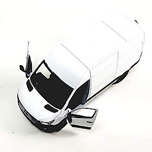 KiNSMART 2019 Mercedes-Benz Sprinter Cargo Van White 1:48 O Scale Die Cast Metal Model Toy Car w/Pullback Action