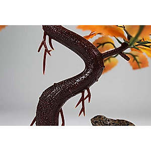 Penn-PLAX Deco-Replicas Bonsai Tree Aquarium Decoration – Orange – Safe for Freshwater and Saltwater Fish Tanks – 8” Height