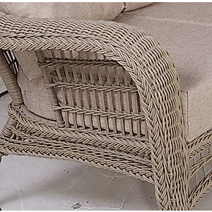 W Unlimited Saturn Collection Outdoor Garden Patio 2-PC Cappuccino Furniture Conversation Set Chair, Light Brown