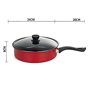 DOITOOL 3pcs Kitchen Nonstick Cookware Sets Pots and Pans Cooking Set with Saucepans Frying Pans Oven Pot with Lids for Soup Pasta Stockpot