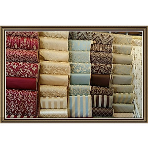 Damask Upholstery and Drapery, Jacquard Fabric Sold by The Yard (Burgandy)