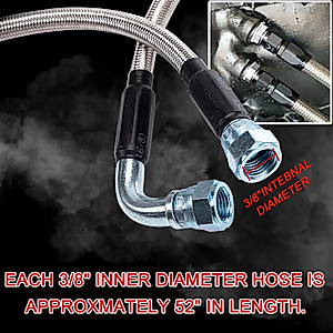 6AN Transmission Cooler Hose Fitting kit for GM Chevy Ford GMC Buick Cadillac Cars and Trucks, Replace 700R4/ TH350/ TH400/ NP-700RTL