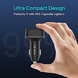 USB C Car Charger,Car Charger NITASA 90W 3 Ports PD 3.0 & QC 30W (PPS) LED Type C Cigarette Lighter Fast Charging Adapter for iPhone 14/14 Pro/13/12 Pro Max,iPad,Samsung S22/S21/S23,Pixel 7 6 Pro