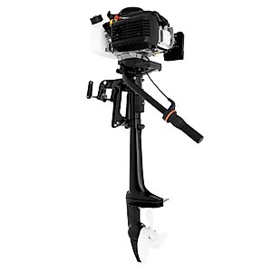WenDissy 4 Stroke Outboard Motor Boat Engine, Marine Boat Motor with Air Cooling System and Manual Pull Start for Inflatable Fishing Boats Yachts Water Sport Tools