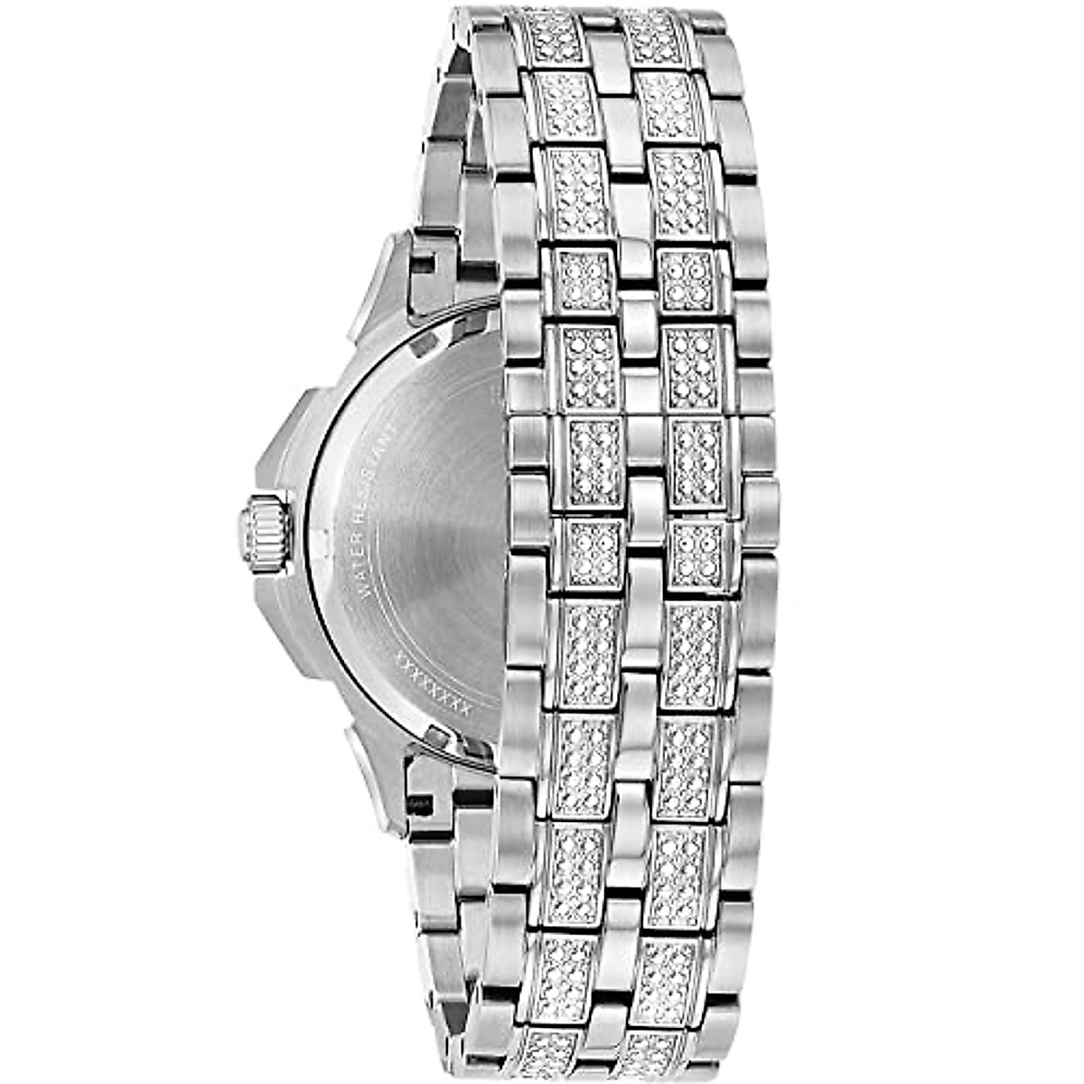 Bulova Men's Crystals Octava Stainless Steel 6-Hand Multi-Function Quartz Watch Style: 96C134