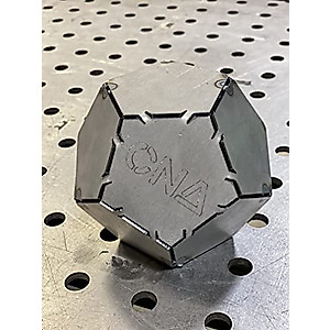 Welding Kit - Folding Pentagon Ball (Dodecahedron) - 2 Inch Sides - 11 Gauge (1/8" Thick) - Mild Steel - Practice Weld with MIG, TIG, Gas, Arc, Stick and Wirefeed (other, 2")