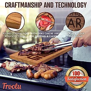 Personalized Cutting Board Gifts for Dad - Custom Wood Grill Board For BBQ - Unique Barbeque and Grilling Gift Idea Fathers Day, Birthday, Anniversary, Christmas For Men, Husband, Dad, Grandpa, Him