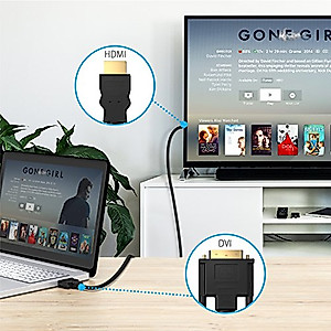 Fosmon HDMI to DVI Cable 24+1 (6FT 2Pack), Full 1080p, Bi-Directional Gold Plated Adapter, High Speed HDMI Male to DVI-D Male Compatible with HDTV, Apple TV, PS4/PS5, Xbox One X/S/360, Nintendo Switch