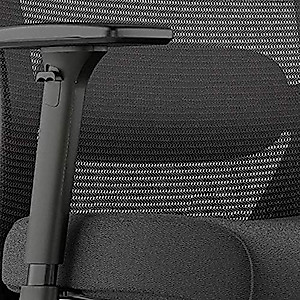 HON Exposure Mesh Task Computer Chair with 2-Way Adjustable Arms for Office Desk, Black (HVL721), Back